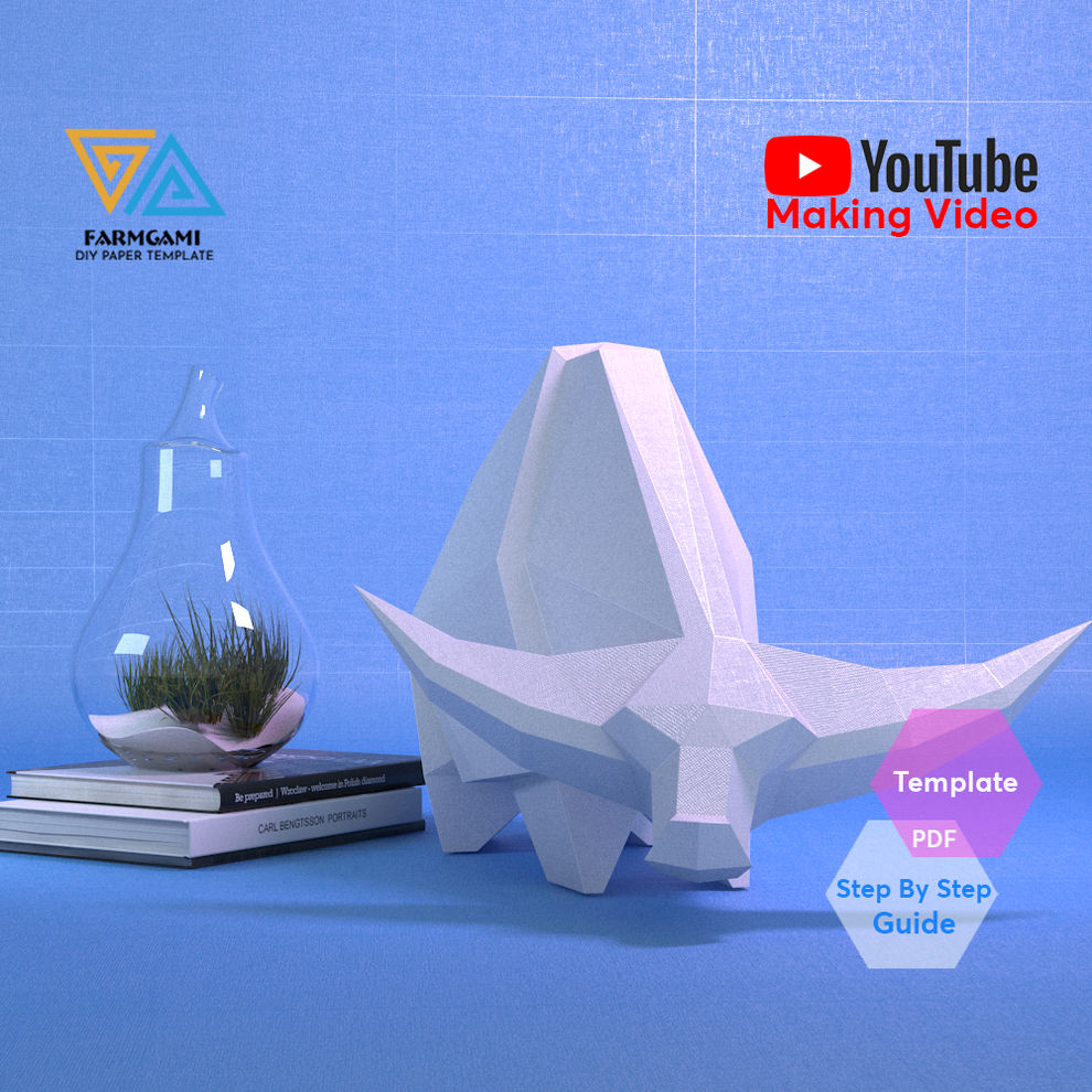 Buffalo Paper Model template - Buffalo paper Sculpture - Buffalo Paper ...