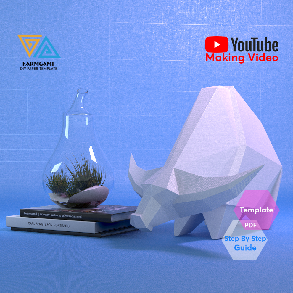 Buffalo Paper Model template - Buffalo paper Sculpture - Buffalo Paper ...