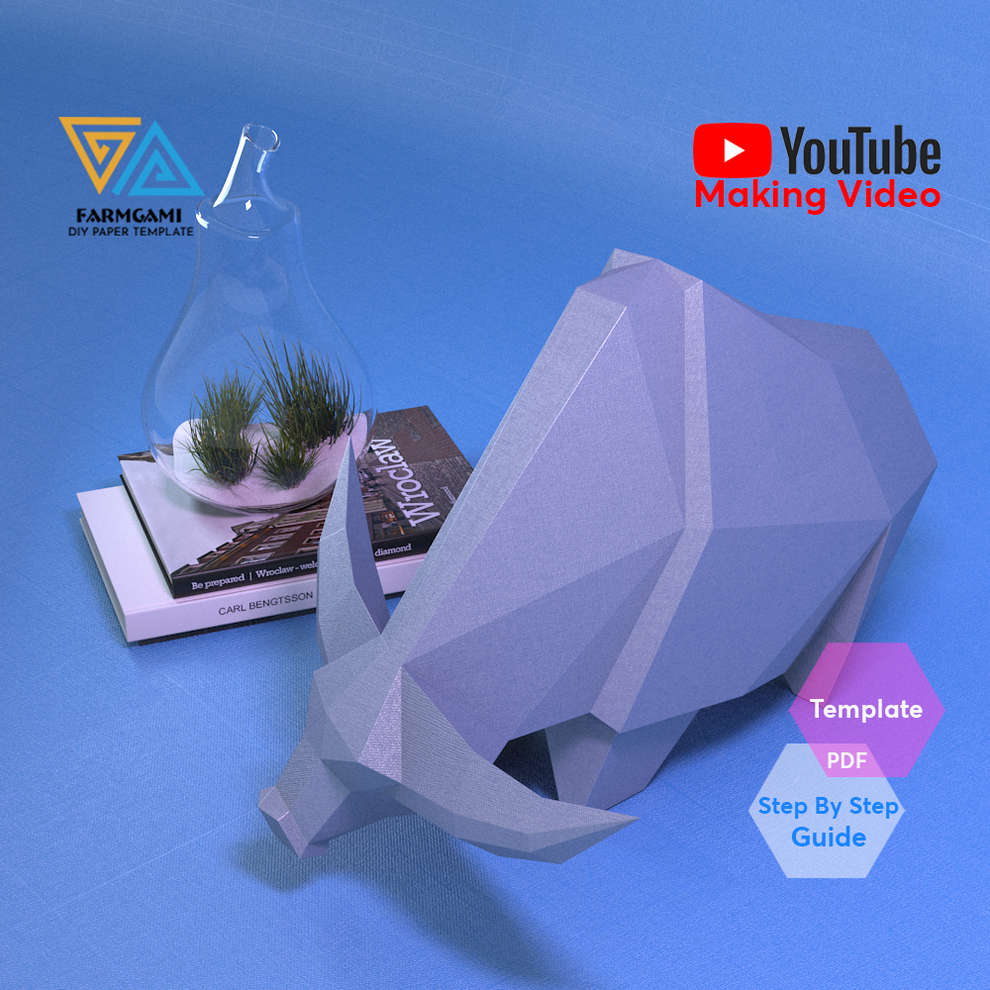 Buffalo Paper Model template - Buffalo paper Sculpture - Buffalo Paper ...